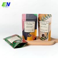 China Home Compostable Kraft Paper Stand Up Pouch With PLA Zipper For Daily Food Packaging for sale