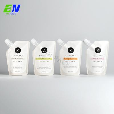 China Biodegradable 50ml Spout Pouch Gravure Printing White Kraft Paper for sale