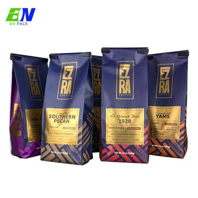 China Spot UV High Barrier Side Gusset Coffee Bag With Zipper With Valve for sale