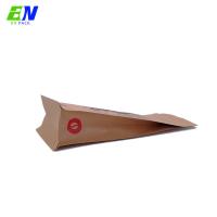 China Natural Brown Kraft Paper Flat Bottom Resealable Valve Coffee Pouch for sale