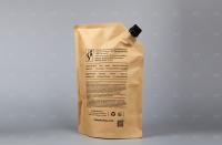 China Kraft Paper Spout Pouch Bag Customized Size And Design For Juice Liquid Packaging for sale