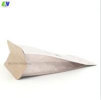China Compostable 250gr 500gr 1kg Kraft Paper PLA Box Bottom Coffee Packaging Bags Valve for sale
