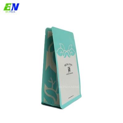 China OEM Kraft Power Flat Bottom Pouch Box Pouch Bag With Window for sale