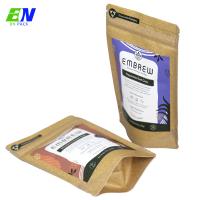 China TUV Home Compostable Tea Bag Pouch Kraft Stand Up Digital Print for sale