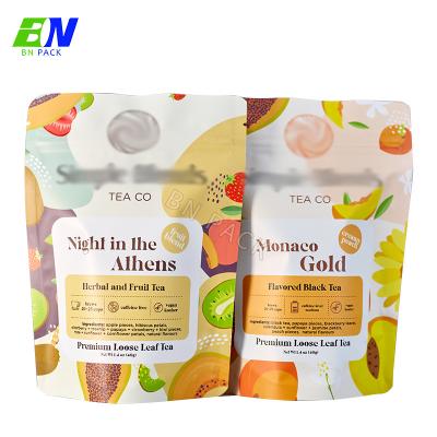 China TUV Home Compostable Tea Bag Pouch Kraft Stand Up Digital Print for sale