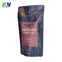 China Plastic Tea Packaging Stand Up Pouch With Standard Size Multiple Colors For Tea for sale