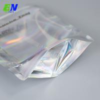 China High Quality Holographic Mylar Stand Up Bag With Zipper For Daly Food Packaging for sale