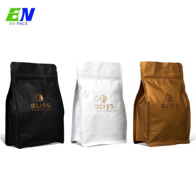 China 250gr 500gr Coffee Metallic Foil Flat Bottom Pouch Custom Print for sale
