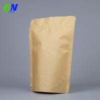 China Zipper Top Compostable Kraft Pouches Resealable Customized Color for sale