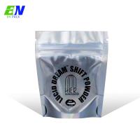 China Clear Front Holographic Mylar Bag Resealable Food Stand Up Pouch for sale