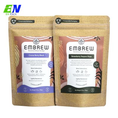 China Biodegradable Kraft Paper Sachet Tea Bags With Custom Logo for sale