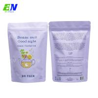 China Resealable Tea Packaging Bag SGS Smell Proof Tea Stand Up Pouch for sale