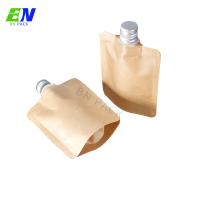 China Waterproof Kraft Paper Stand Up Pouch With Spout Packaging Spout Pouch For Liquid Packaging for sale