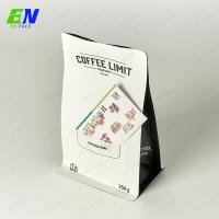 China Eco Friendly Matte Kraft Coffee Card Bag Flat Bottom Pouch With Zip for sale