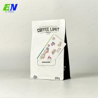 China Eco Friendly Matte Kraft Coffee Card Bag Flat Bottom Pouch With Zip for sale