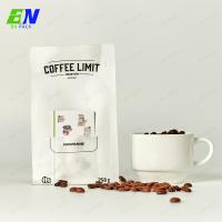 China Eco Friendly Matte Kraft Coffee Card Bag Flat Bottom Pouch With Zip for sale