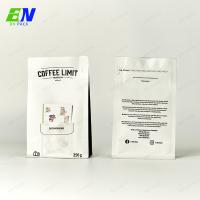 China Eco Friendly Matte Kraft Coffee Card Bag Flat Bottom Pouch With Zip for sale