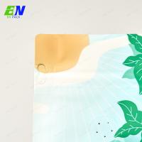 China Customized  Plastic Smell Proof Coffee Bean Flat Bottom Bag With Poacket For Business Card for sale
