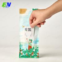 China Customized  Plastic Smell Proof Coffee Bean Flat Bottom Bag With Poacket For Business Card for sale