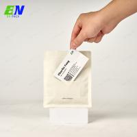 China 500g Recyclable PCR Plastic Coffee Bean Flat Bottom Pouch With Pocket Business Card for sale