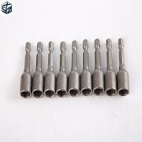 China Natural Finish CRV Material 6.35 Hexagon 10mm*48mm*10PC Strong Magnetic Nut Driver Set for sale