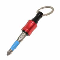 China Black Oxide Finish 6pcs Quick Release 1/4 Inch Hex Shank Screw Driver Bit Holder Keychain for sale