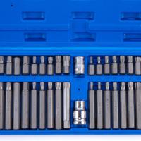 China 40pcs Plastic Box Precision Machining Bits Set CRV Material for Industrial Hand Tools for sale