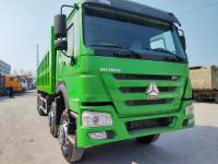 China Sinotruk HOWO 8x4 Used Dump Truck Green 351hp Weichai Engine 12.00R20 Tires DOT for sale