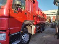 China SINOTRUK HOWO 6x4 Tipper Truck 351-450hp Weichai Engine 30-40T Load Capacity Red for sale