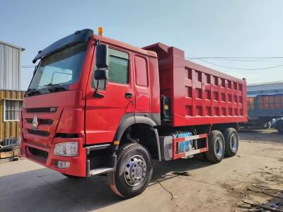 China SINOTRUK HOWO 6x4 371HP Used Dump Truck 30-40T Capacity Red Tipper for Construction for sale