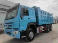 China Sinotruk HOWO 6x4 Used Dump Truck 10 Tires 351-450hp Weichai Engine Peacock Blue for sale