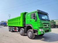 China Sinotruk HOWO 8x4 Dump Truck 12 Wheels 351-420hp Used Heavy Duty Green for sale
