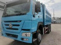 China Sinotruk HOWO 6x4 Dump Truck 371hp Peacock Blue Radial Tire GCC Certified Used for sale