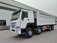 China Sinotruk HOWO 8x4 Dump Truck 375HP Used 12 Wheels White Heavy Duty Truck for sale