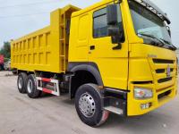 China Sinotruk HOWO 6x4 Manual Dump Truck 30-40T Load Euro 2-5 Yellow 10 Wheeler for sale