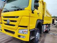 China Sinotruk HOWO 6x4 Manual Dump Truck 30-40T Load Euro 2-5 Yellow 10 Wheeler for sale