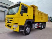 China Sinotruk HOWO 6x4 Manual Dump Truck 30-40T Load Euro 2-5 Yellow 10 Wheeler for sale