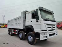 China Sinotruk HOWO 8x4 Dump Truck 375HP 12 Wheels White Transportation Used Heavy Duty for sale
