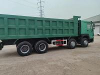 China Sinotruk HOWO 8x4 Used Dump Truck 375HP 12 Wheels Green Color Front Lifting for sale