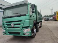 China Sinotruk HOWO 8x4 Used Dump Truck 375HP 12 Wheels Green Color Front Lifting for sale