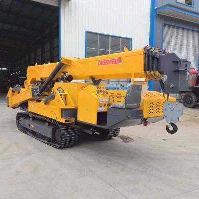 China 8 Ton Spider Crane Remote Control Tracked Chassis Portable Lift Crane 17m Boom CE for sale