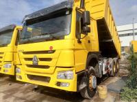 China Sinotruck HOWO 6x4 Used Dump Truck 371hp 30-40T Load Capacity Yellow 10 Tires for sale