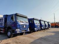 China Used Sinotruk HOWO 6x4 Manual Dump Truck 351-450hp 30-40T Load Blue 10 Tires for sale