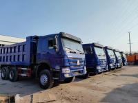 China Used Sinotruk HOWO 6x4 Manual Dump Truck 351-450hp 30-40T Load Blue 10 Tires for sale