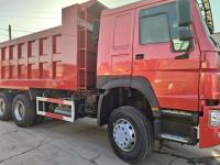 China SINOTRUK HOWO 6x4 Dump Truck 351-450hp Used 10 Tires Red Weichai Engine for sale