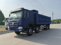 China Used Sinotruk HOWO 8x4 Dump Truck 351-420hp Right Hand Drive Blue for sale