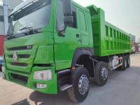 China Sinotruk HOWO 8x4 Dump Truck 375HP Green Used Heavy Duty 41-50T Capacity for sale