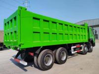 China Sinotruk HOWO 8x4 Dump Truck 375HP Green Used Heavy Duty 41-50T Capacity for sale