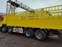 China Sinotruk HOWO 6x4 Used Box Truck 351-420hp Yellow ISO Certified Heavy Duty for sale