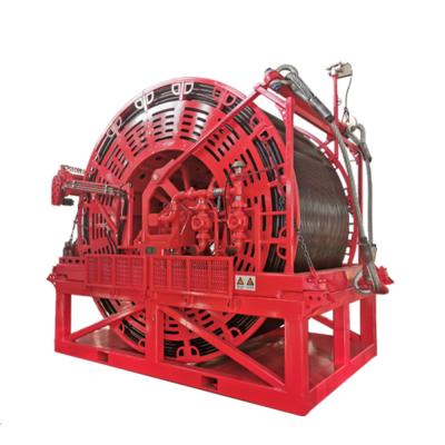 China Heavy Duty Continuous Tubing Injection Reel for Coiled Tubing Units With Robust Drum and Level Wind System for sale